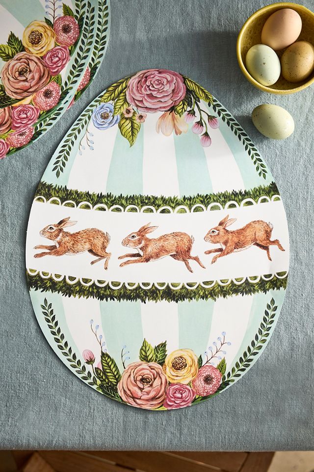 Bunny Egg Paper Placemats, Set of 12 | AnthroHome