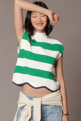 Maeve Wavy Sweater Vest | Anthropologie