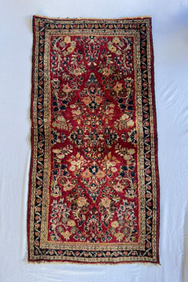 Blue Parakeet Rugs Antique Persian Sarouk Rug No. 2685 | AnthroHome