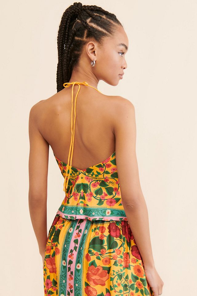 FARM Rio Heart Ivy Scarf Top | Anthropologie