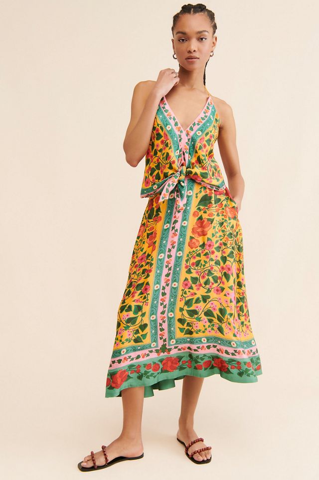 FARM Rio Heart Ivy Scarf Top | Anthropologie