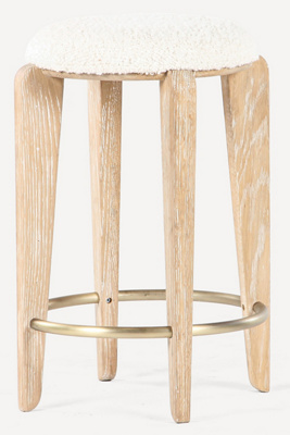 Quattro Bouclé Counter Stool | AnthroHome