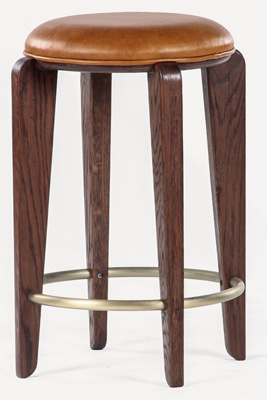 Quattro Leather Counter Stool | AnthroHome