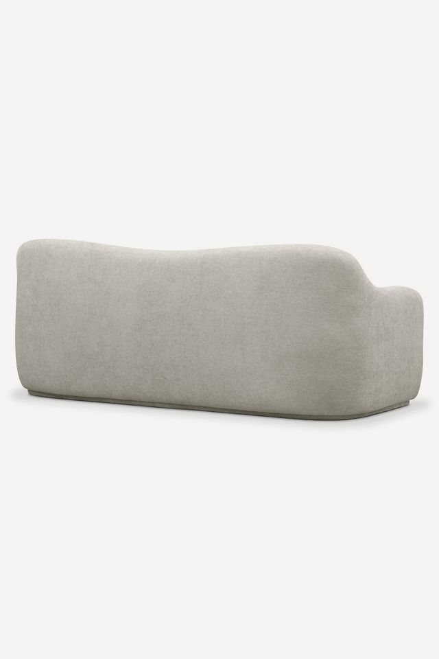 Orla 79" Curved Linen-Blend Sofa | AnthroHome