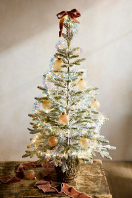 Tinsel Wrapped String Lights | AnthroHome