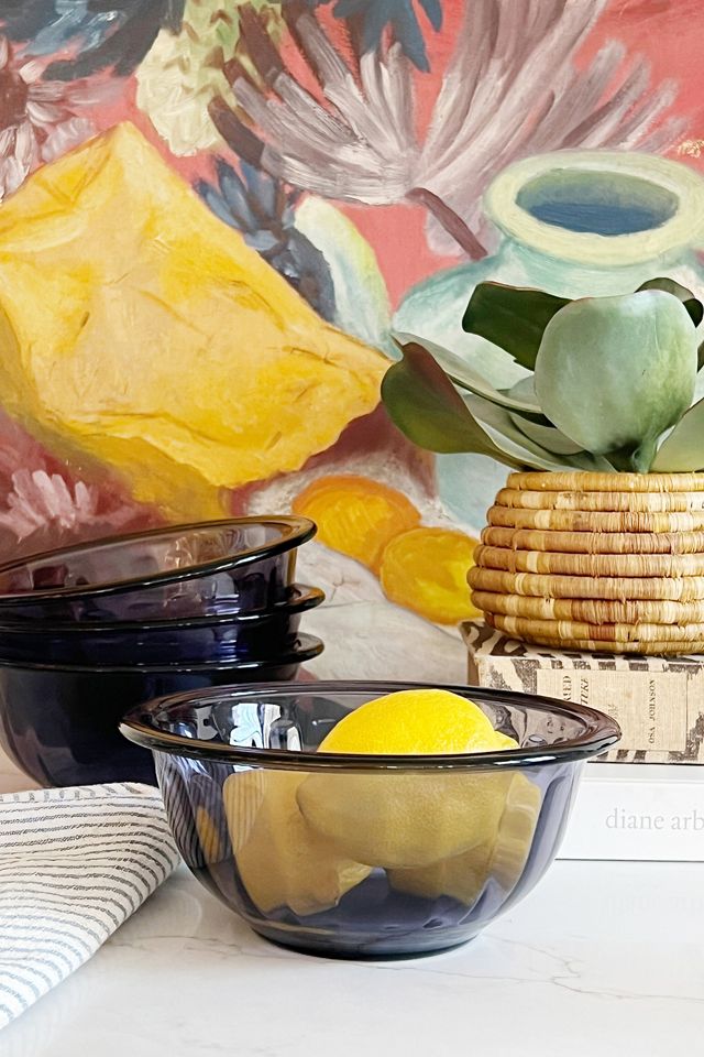 Old Flame Candle Co. Vintage Purple Pyrex Bowls | AnthroHome