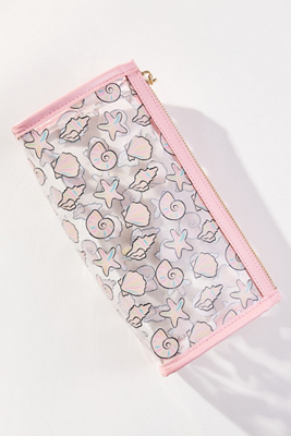 Frasier Sterling Shell Rectangle Makeup Bag | Anthropologie