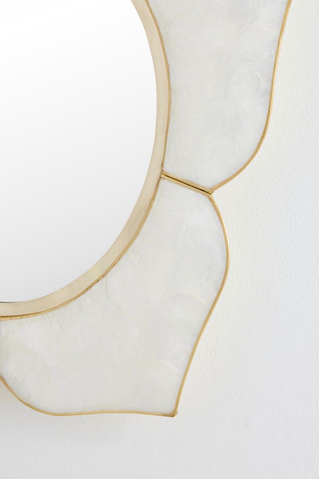 Azalea Capiz Flower Round Mirror | AnthroHome