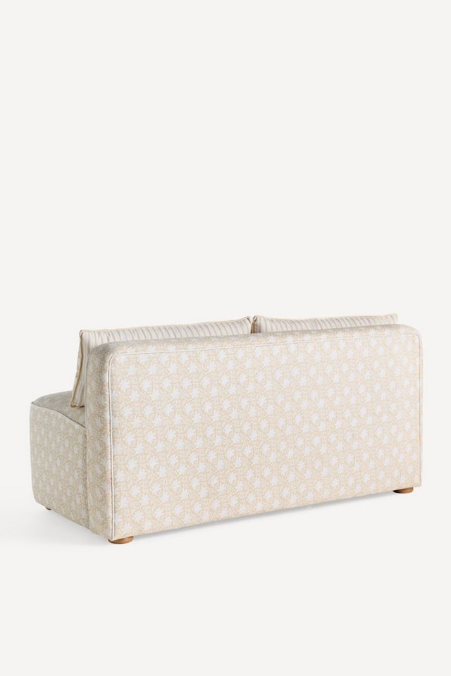 Magnolia Linen-Blend Printed Dining Bench | AnthroHome