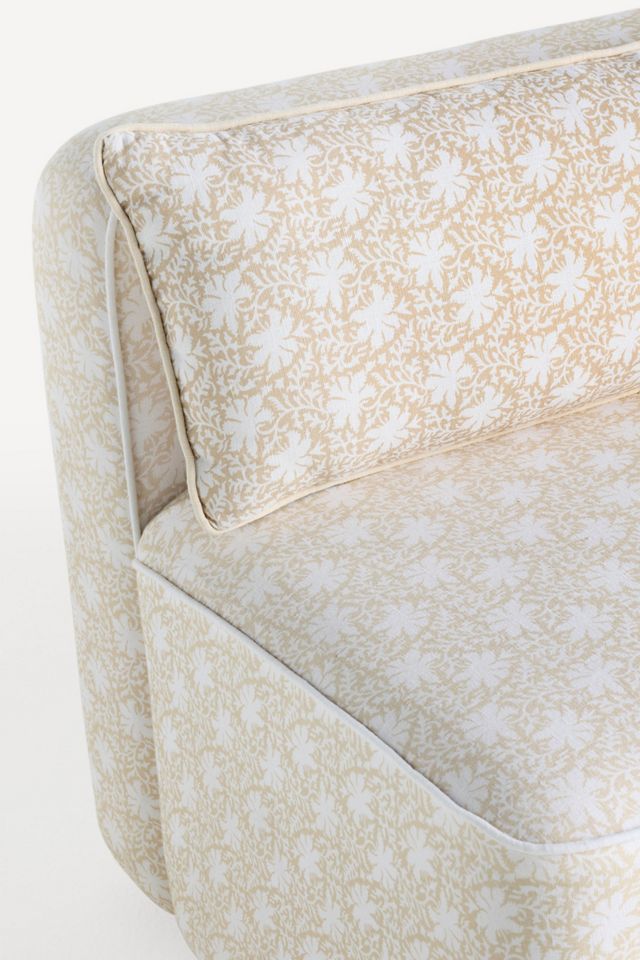 Magnolia Linen-Blend Printed Dining Bench | AnthroHome