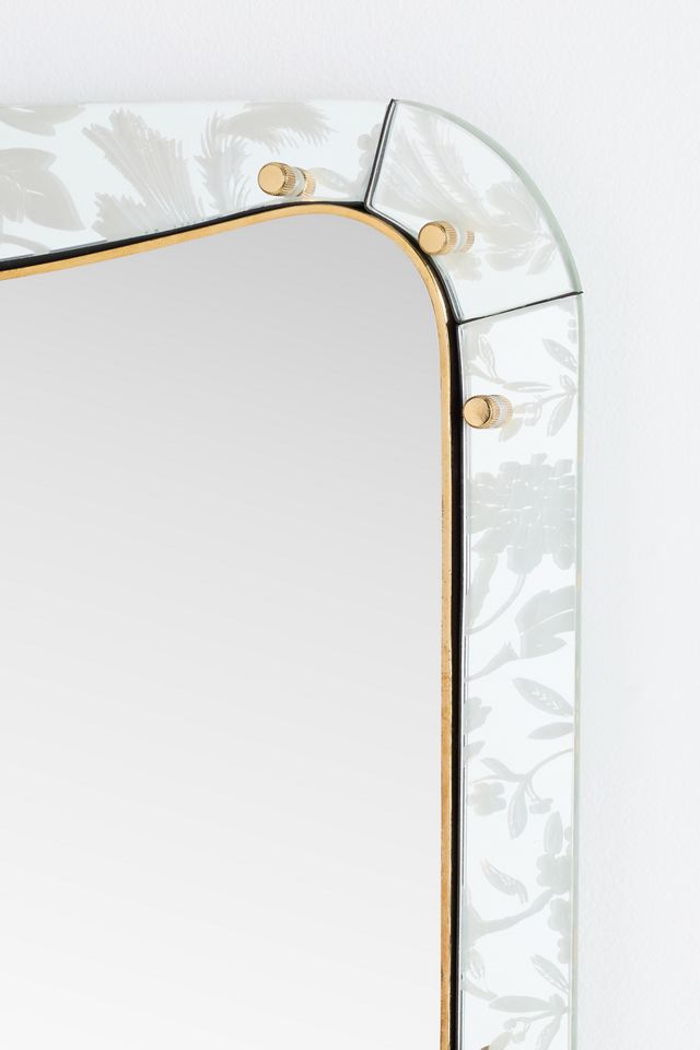 Cyndi Etched Glass Portrait Wall Mirror | AnthroHome