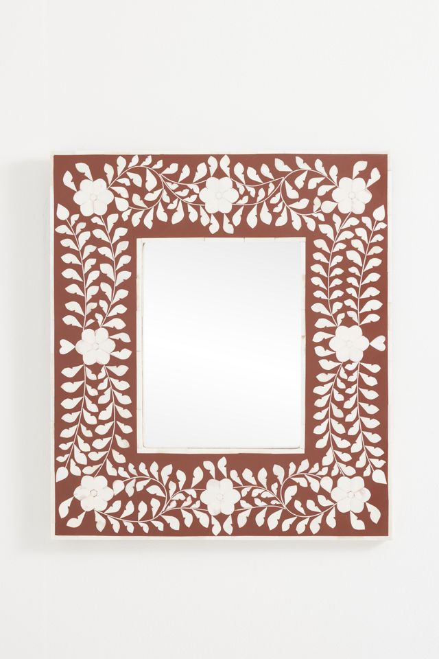 Phoebe Bone Inlay Floral Wall Mirror | AnthroHome