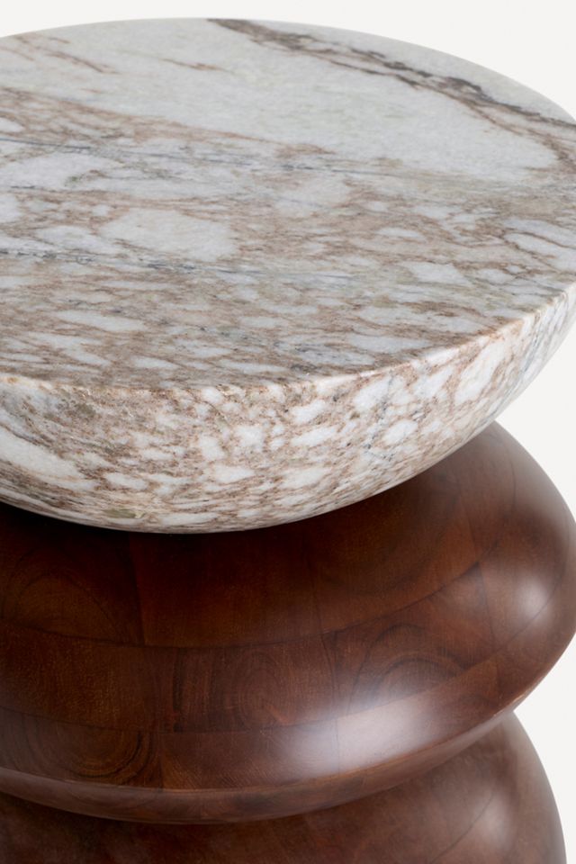 Lucas Marble Side Table | AnthroHome