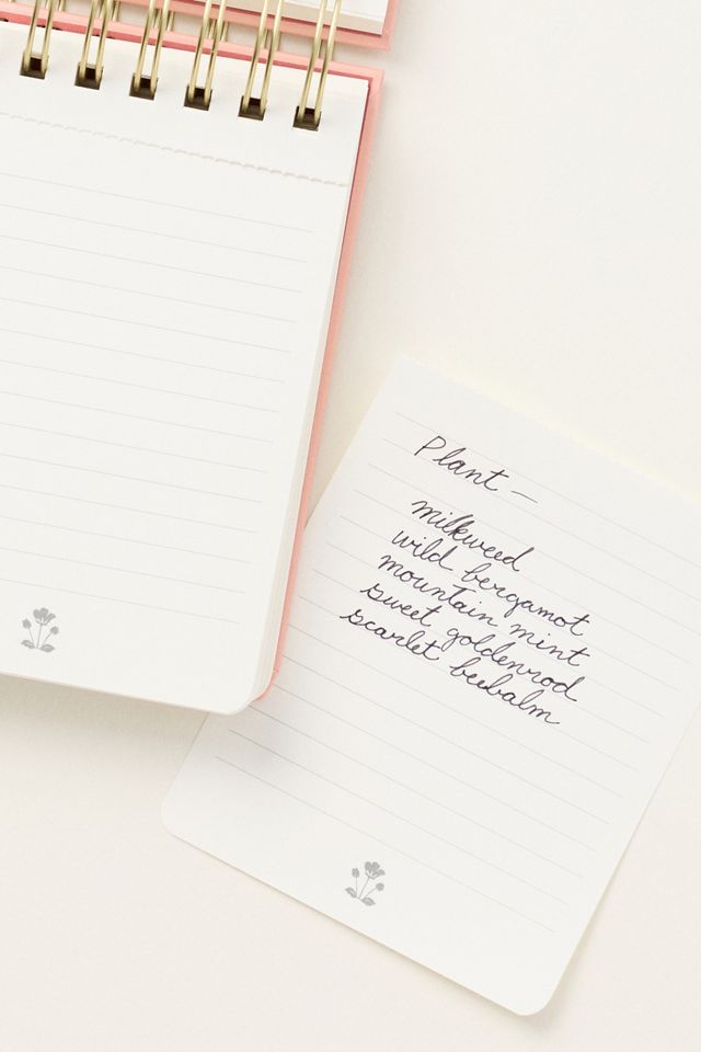 Flora Stamp Chunky Spiral Notepad | Anthropologie FR