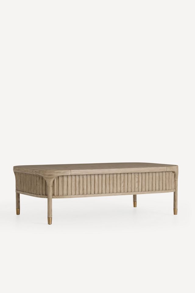 The Isla Fluted-Wood Coffee Table | AnthroHome