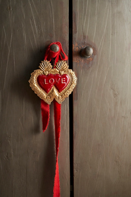 Burnished Heart Medallion, Red Love | Terrain