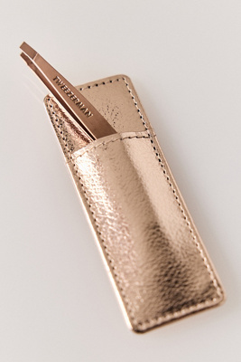 Tweezerman Rose Gold Mini Slant Tweezer & Case | Anthropologie
