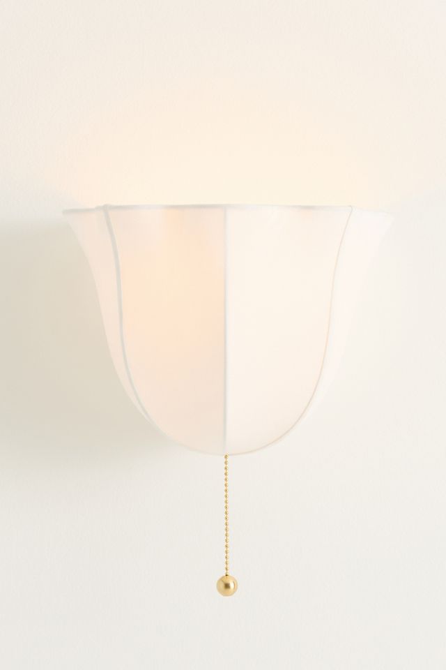 Dolce Fabric Scalloped Wall Sconce | AnthroHome