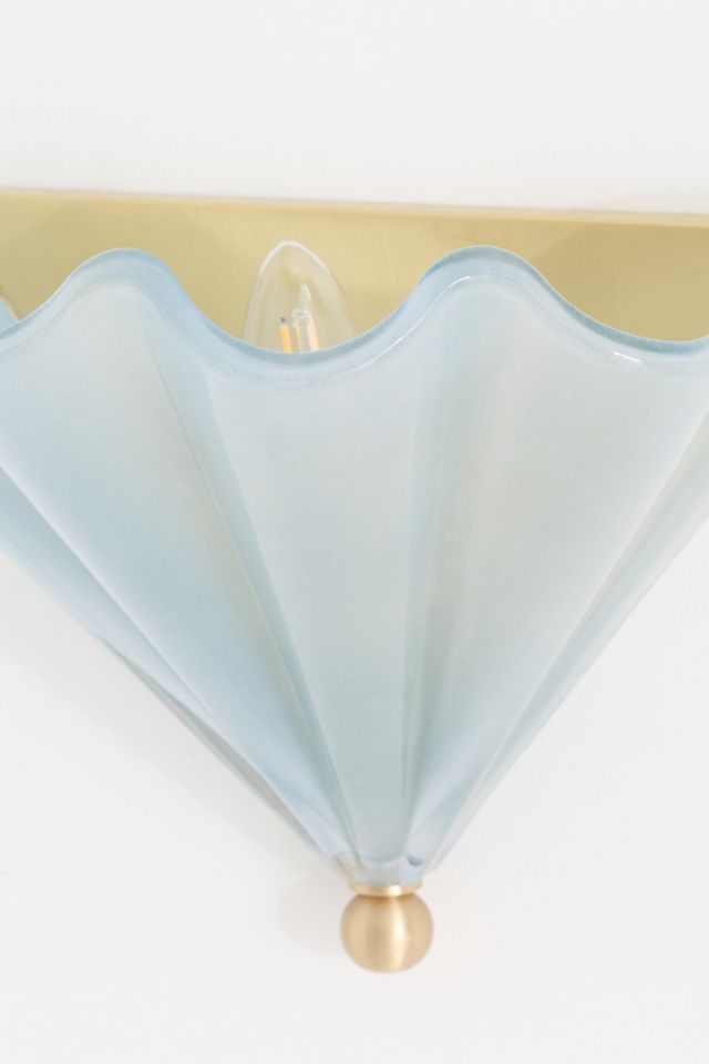 Wave Colored Glass Flush Wall Light | AnthroHome