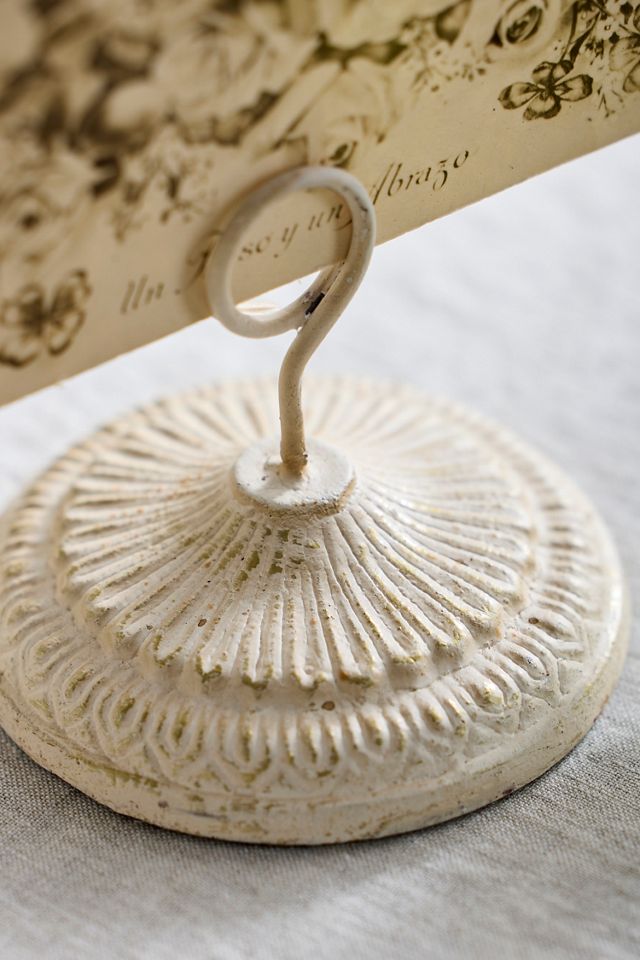 Ivory Iron Place Card Holders, Set of 6 | Anthropologie