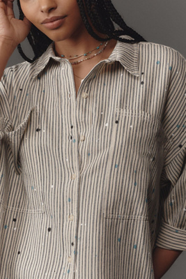 Pilcro Studio Smock Buttondown Shirt | Anthropologie