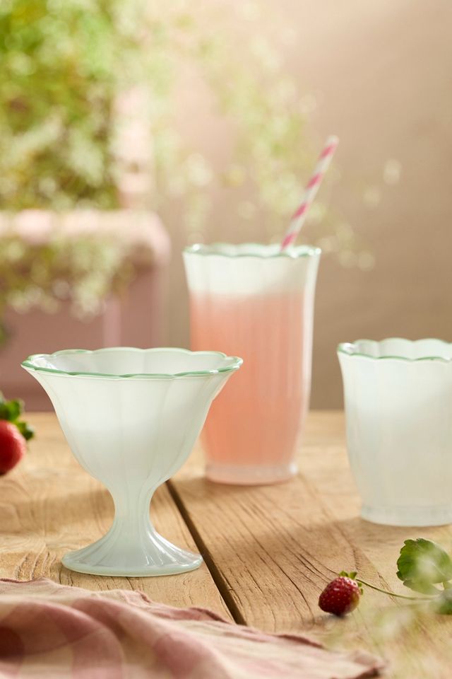 Ruffle Rim Water Glasses, Set of 2 | Anthropologie