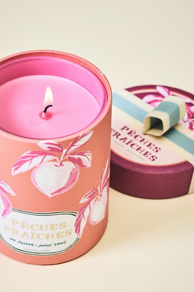 Juliette Fruity Peach & Nectarine Boxed Glass Candle | AnthroHome