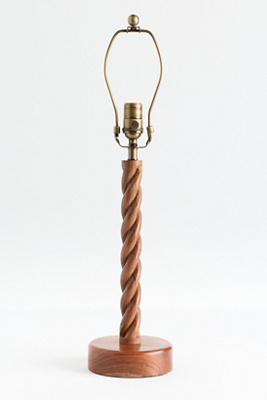 Twisted Wood Table Lamp Base | AnthroHome