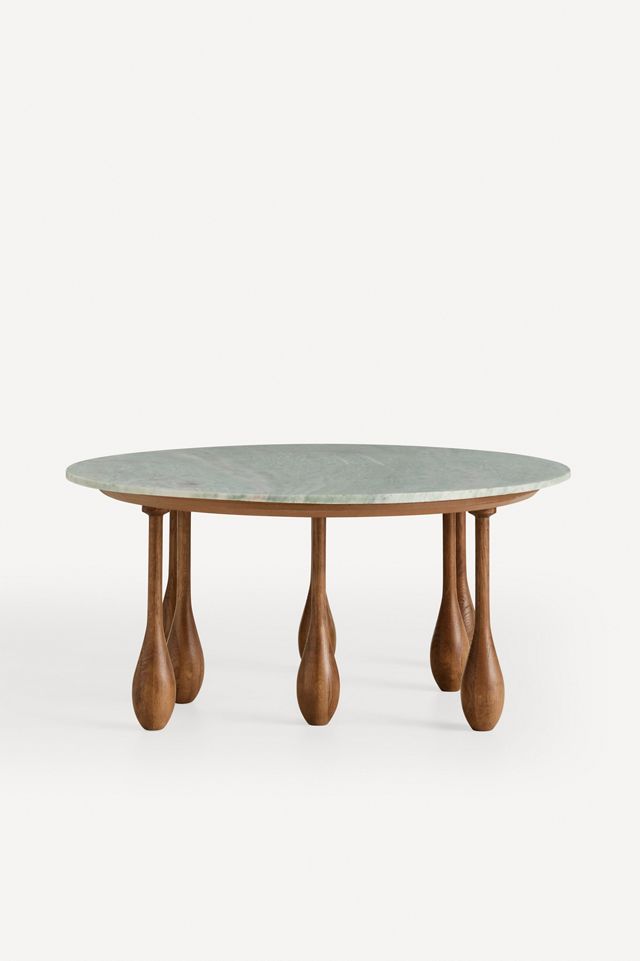 LALA Reimagined Oval 48" Marble Coffee Table | AnthroHome
