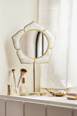 Azalea Capiz Flower Vanity Mirror | AnthroHome