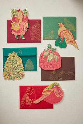 Holiday Icon Christmas Cards, Set of 5 | AnthroHome