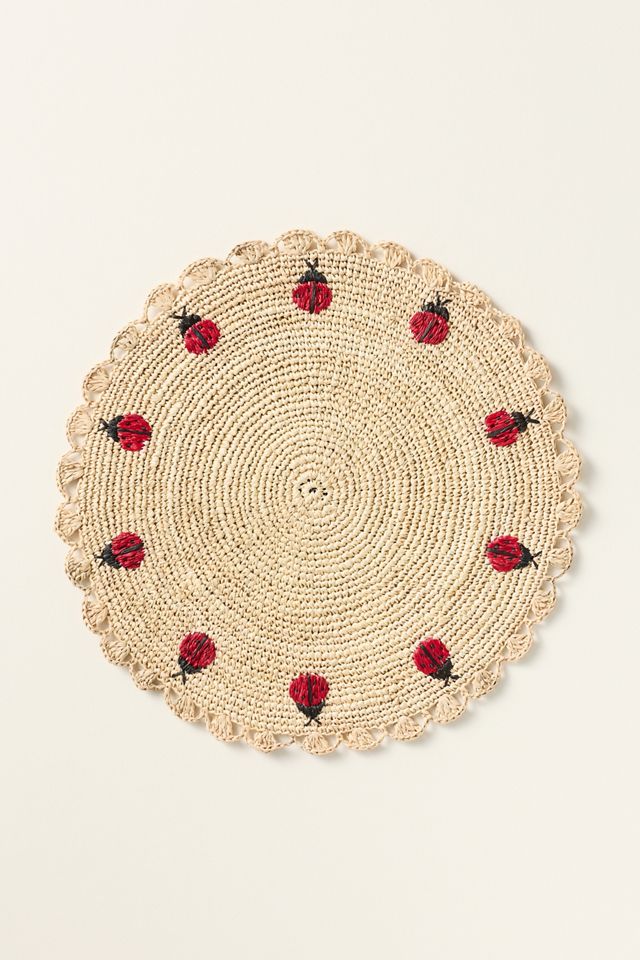 Payton James Handwoven Ladybug Placemat | AnthroHome