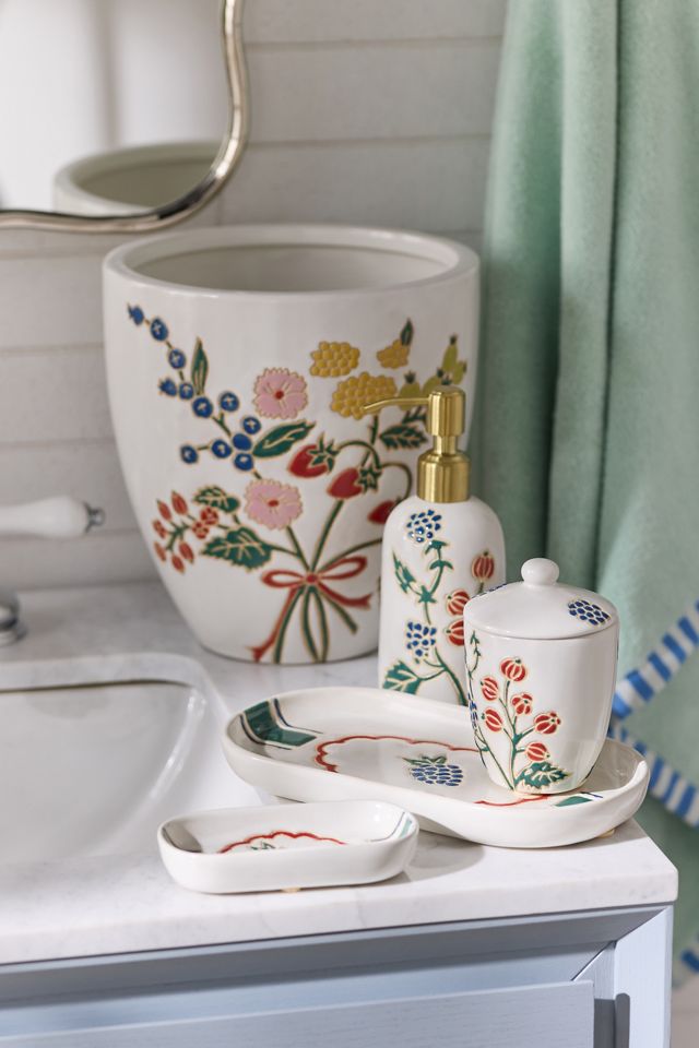 Printed Ceramic Waste Bin | AnthroHome