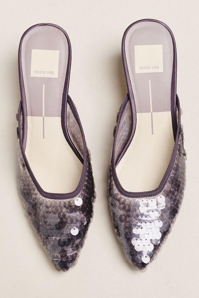 Dolce Vita Cleo Sequin Mule Heels | Anthropologie