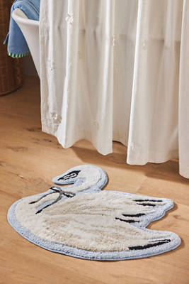 Swan Shaped Tufted Bath Mat | AnthroHome