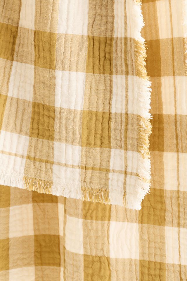 Ana Cotton Gauze Woven Throw Blanket | AnthroHome