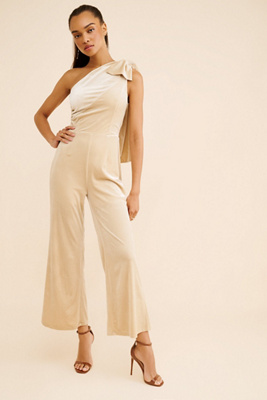 Sarah Hann Jacklyn One Shoulder Jumpsuit | Anthropologie