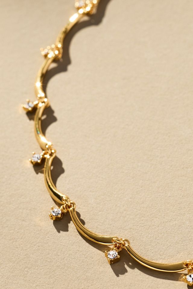 Crystal Scallop Necklace | Anthropologie