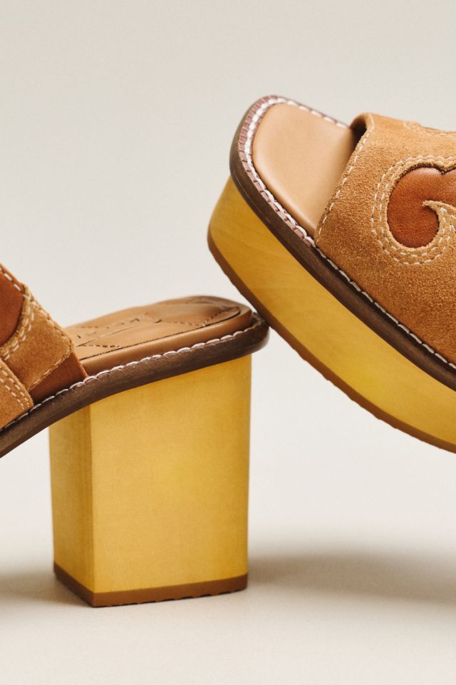 Kelsi Dagger Brooklyn Gerrie Open-Toe Wood-Bottom Clogs | Anthropologie