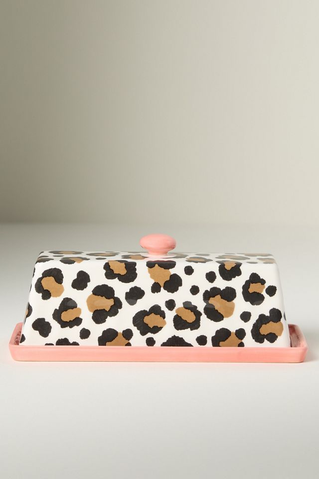 Chintzware Leopard Stoneware Butter Dish | AnthroHome