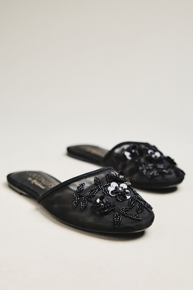 Coconuts by Matisse Maven Beaded Mesh Mule Flats | Anthropologie