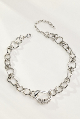 Chunky Link Lock Necklace | Anthropologie