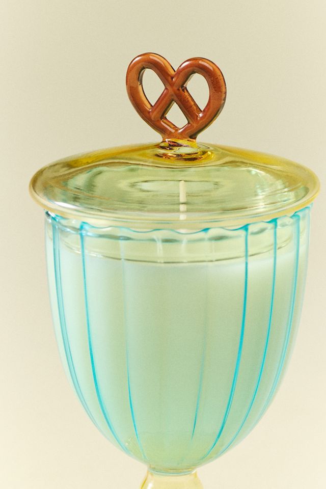 Astrid Gourmand Salted Caramel Pretzel Glass Candle | AnthroHome