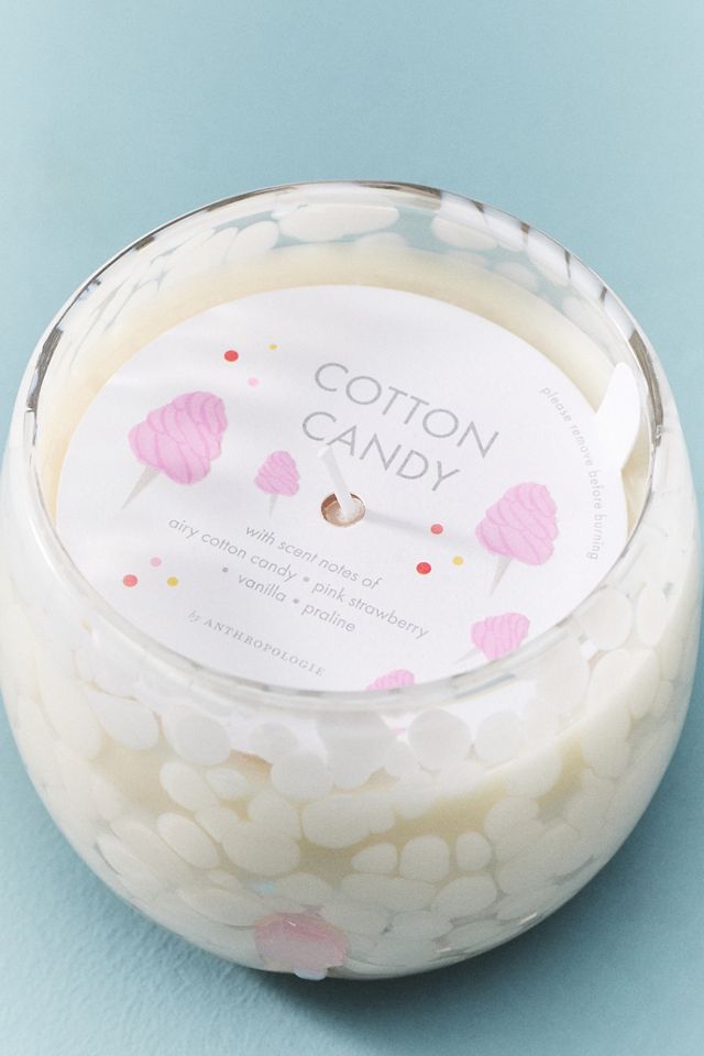 Summer Icon Gourmand Cotton Candy Glass Candle | AnthroHome