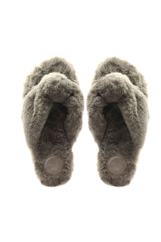 Solei Sea Izzy Faux Fur Slippers | Anthropologie