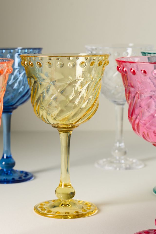 Esther Acrylic Wine Glasses, Set of 6 | AnthroHome