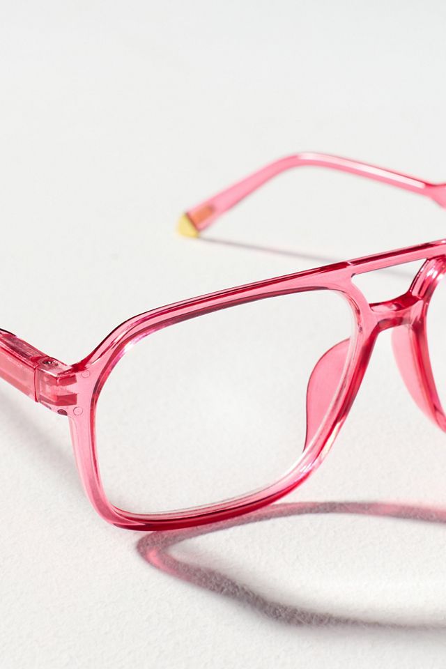 Elite Eyewear Flat-Top Aviator Blue Light Readers | Anthropologie