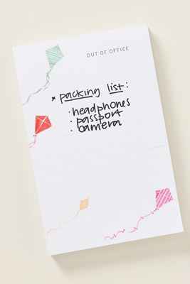Anthropologie x E. Frances Paper Out-of-Office Kite Notepad | AnthroHome