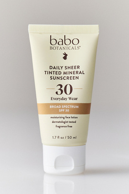 Babo Botanicals SPF Daily Sheer Tinted Mineral Sunscreen Lotion ...