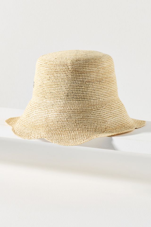 Freya Scalloped Bucket Hat | Anthropologie